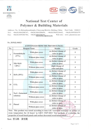 Test Report tam Compact Phenolic chiu axit | PDF