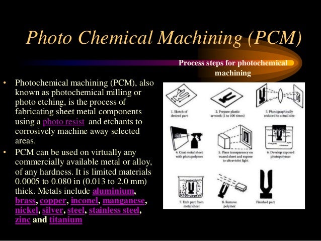 Chemical machining