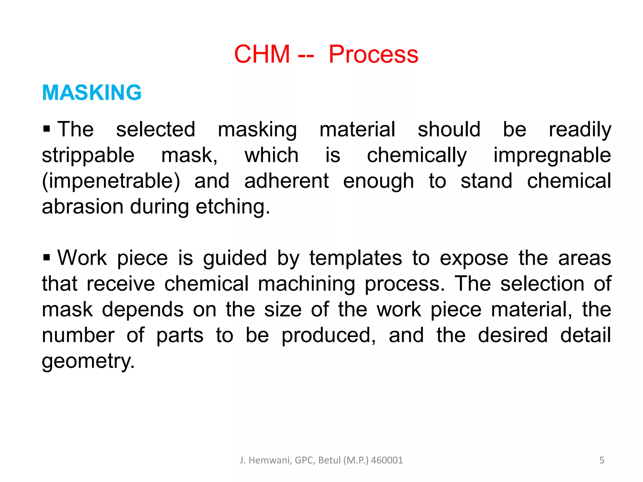 Chemical machining | PDF