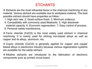 Chemical machining | PPT