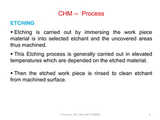 Chemical machining | PPT