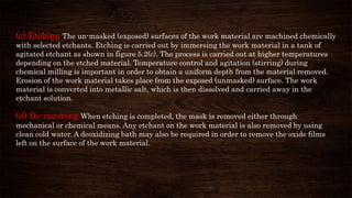 Chemical machining | PPTX