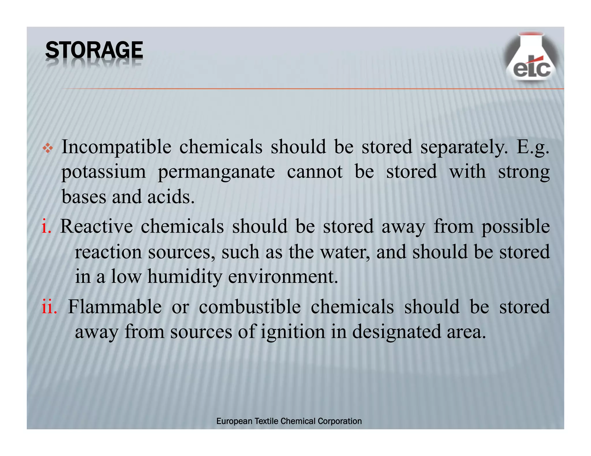 Chemical Management System (CMS) in T&C | PDF