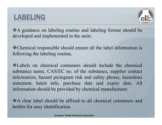Chemical Management System (CMS) in T&C | PDF