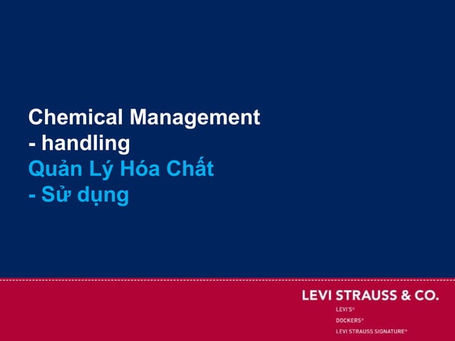 Chemical management training 2011 eng-viet | PPT