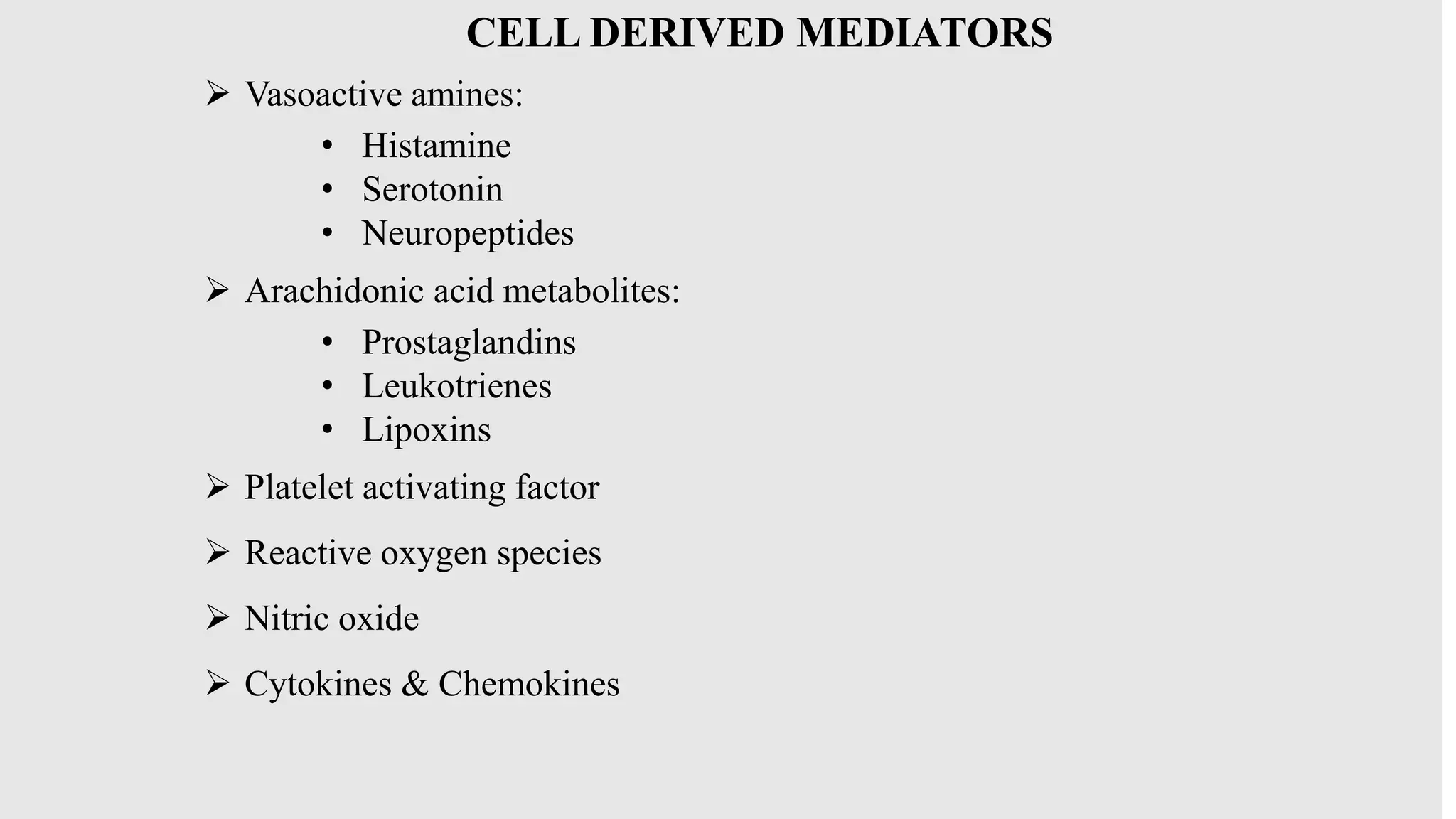 Chemical mediator of inflammation | PPTX