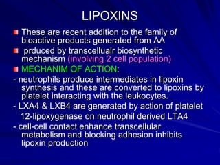 chemical mediators 2.ppt | Blood Disorders | Diseases and Conditions