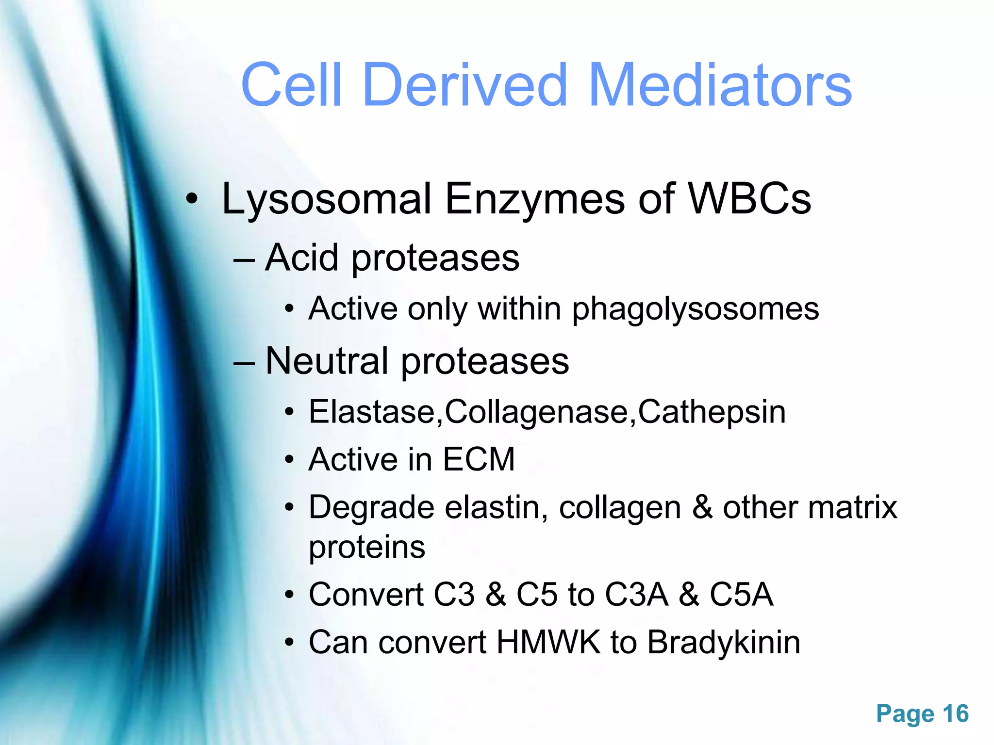 Chemical mediators of inflammation | PPTX