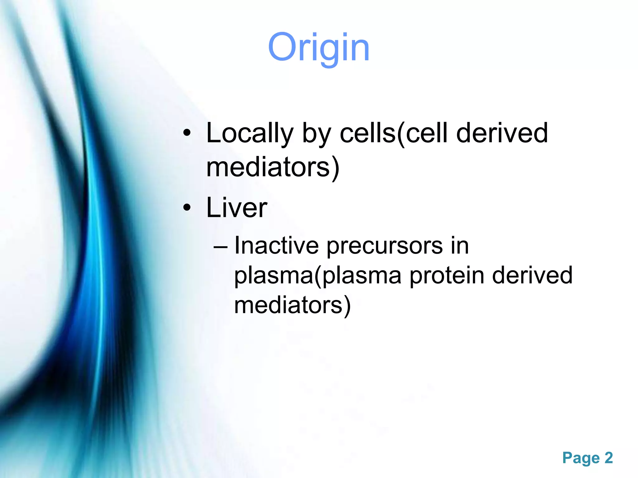 Chemical mediators of inflammation | PPTX