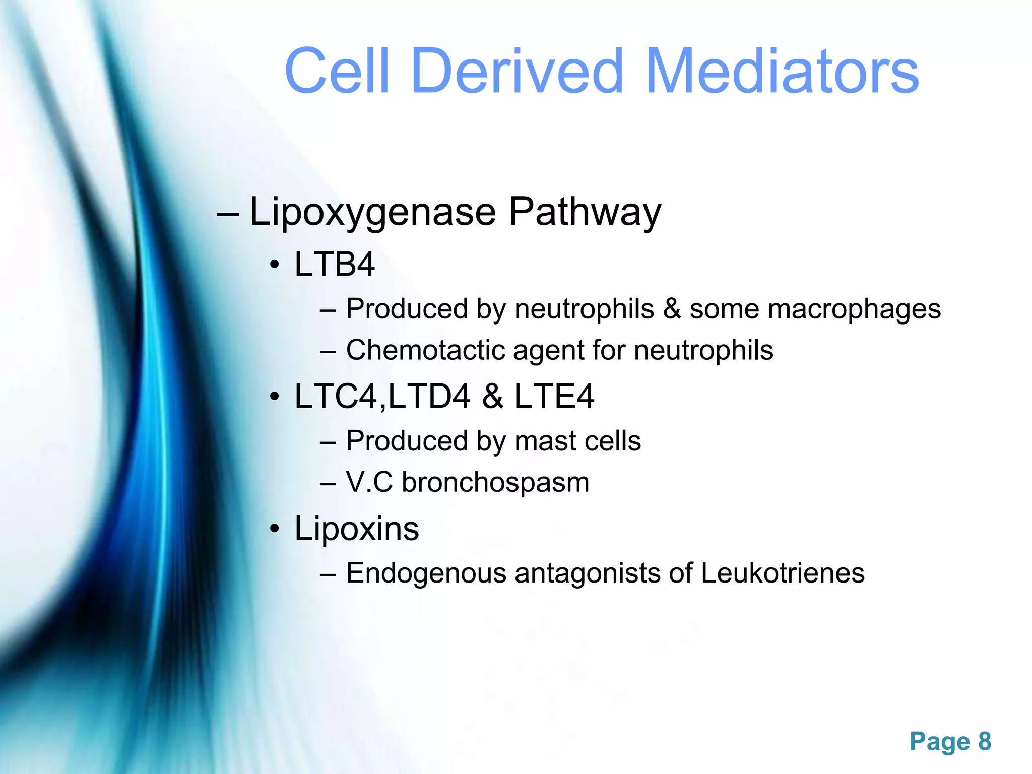 Chemical mediators of inflammation | PPTX