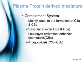 Chemical mediators of inflammation | PPTX