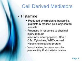 Chemical mediators of inflammation | PPTX
