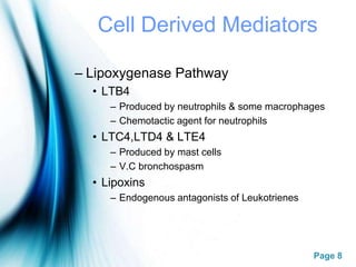 Chemical mediators of inflammation | PPTX