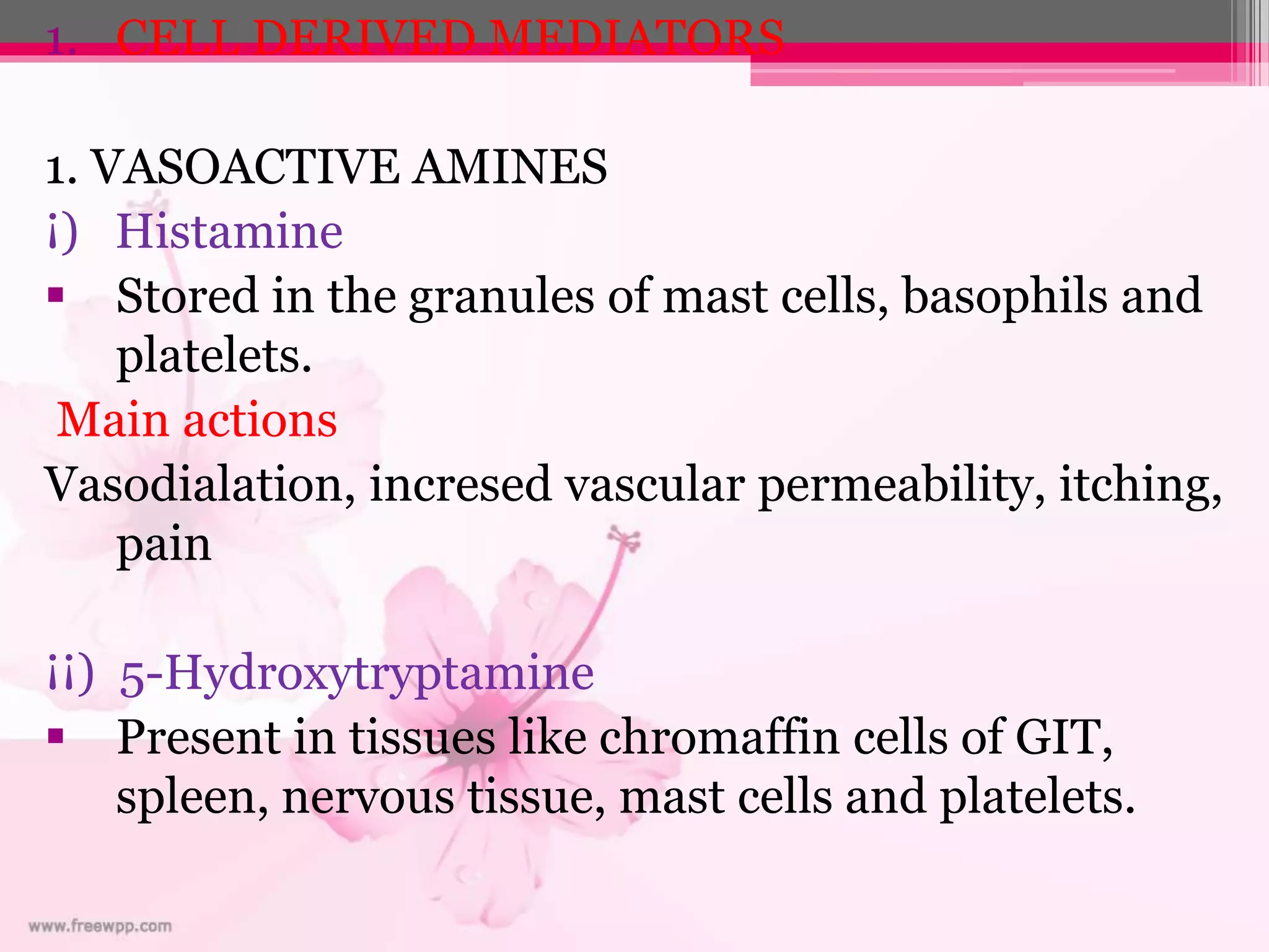 Chemical mediators of inflammation | PPTX