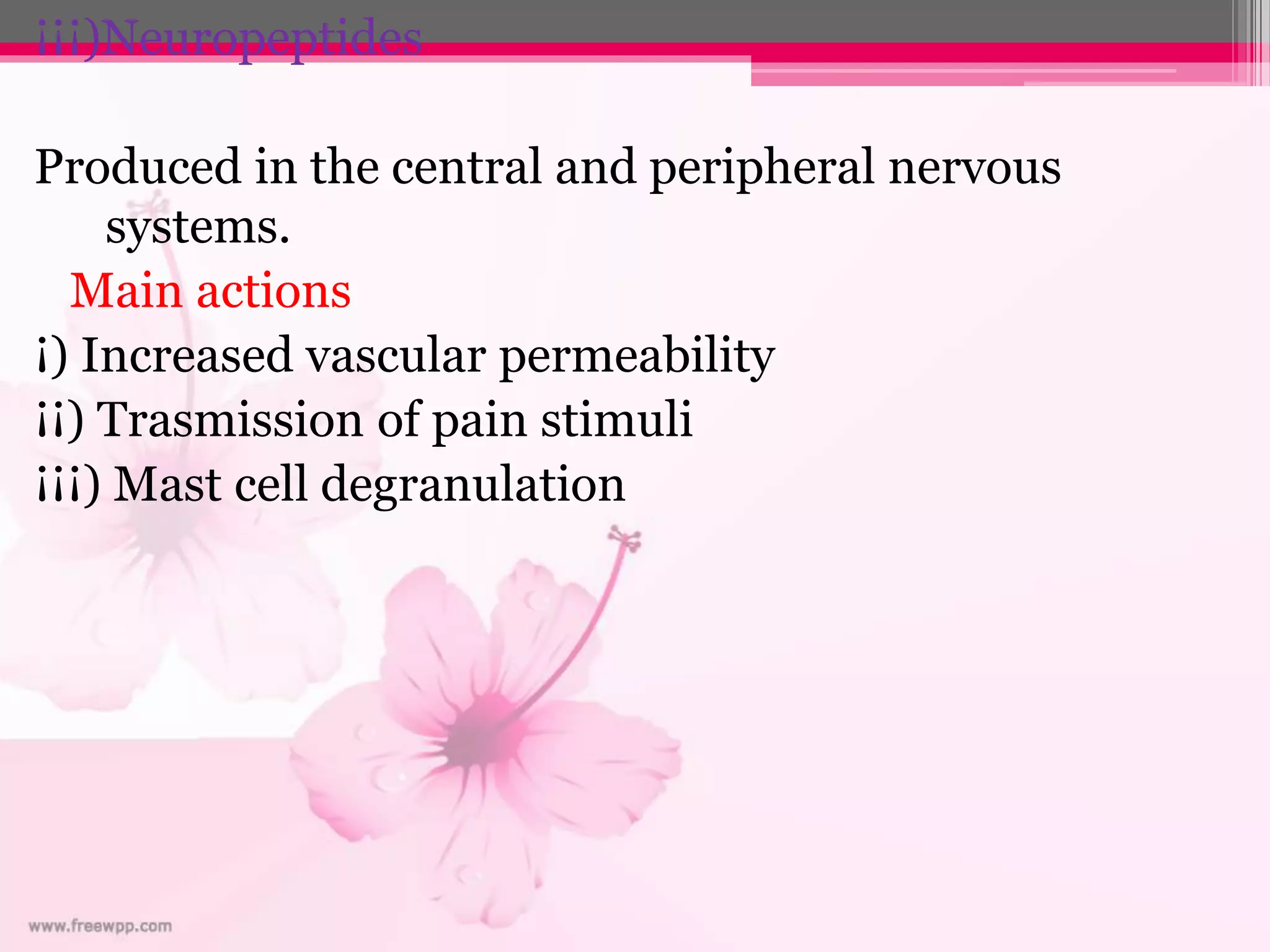 Chemical mediators of inflammation | PPTX