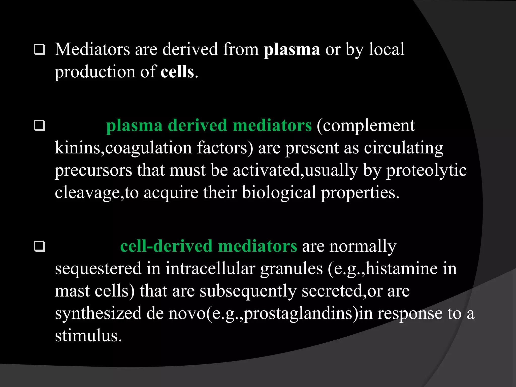 Chemical mediators of inflammation | PPTX