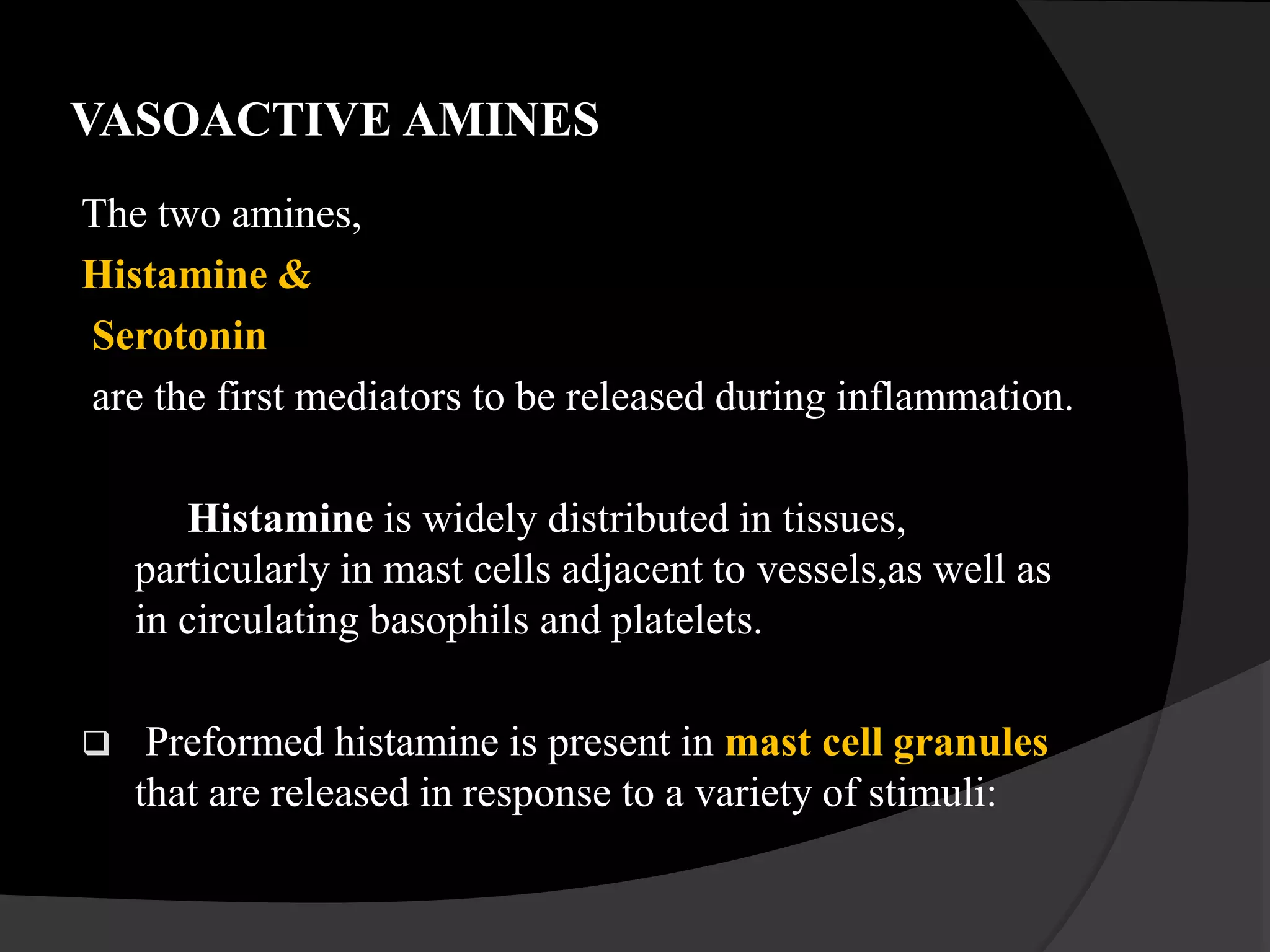 Chemical mediators of inflammation | PPTX