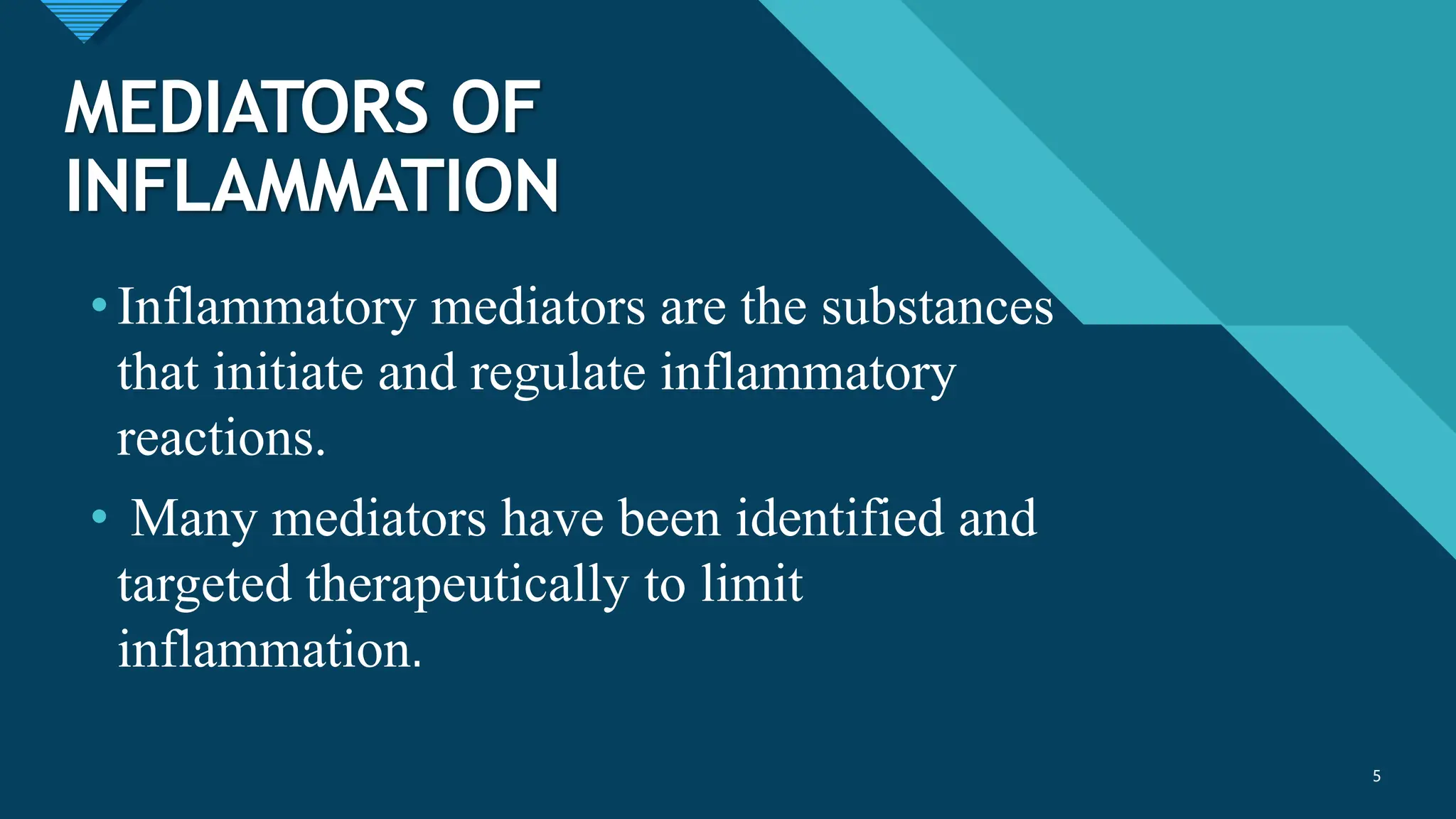 Chemical Mediators Of InflammationInflammatory mediators are the ...