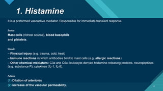 Chemical Mediators Of InflammationInflammatory mediators are the ...