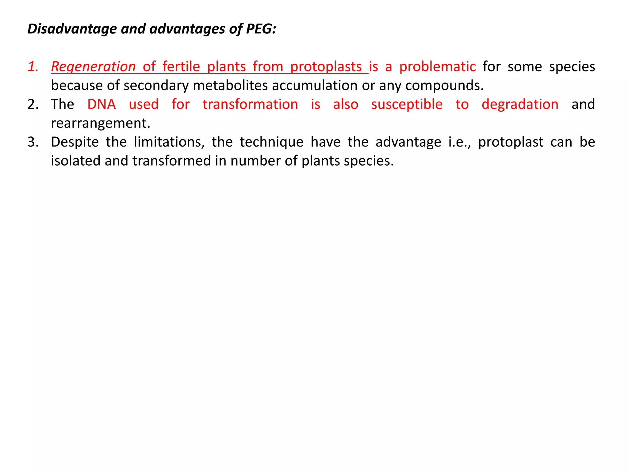Chemical method of transformation | PDF