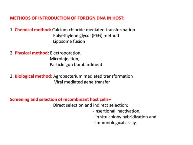Chemical method of transformation | PDF | Biological Sciences | Science