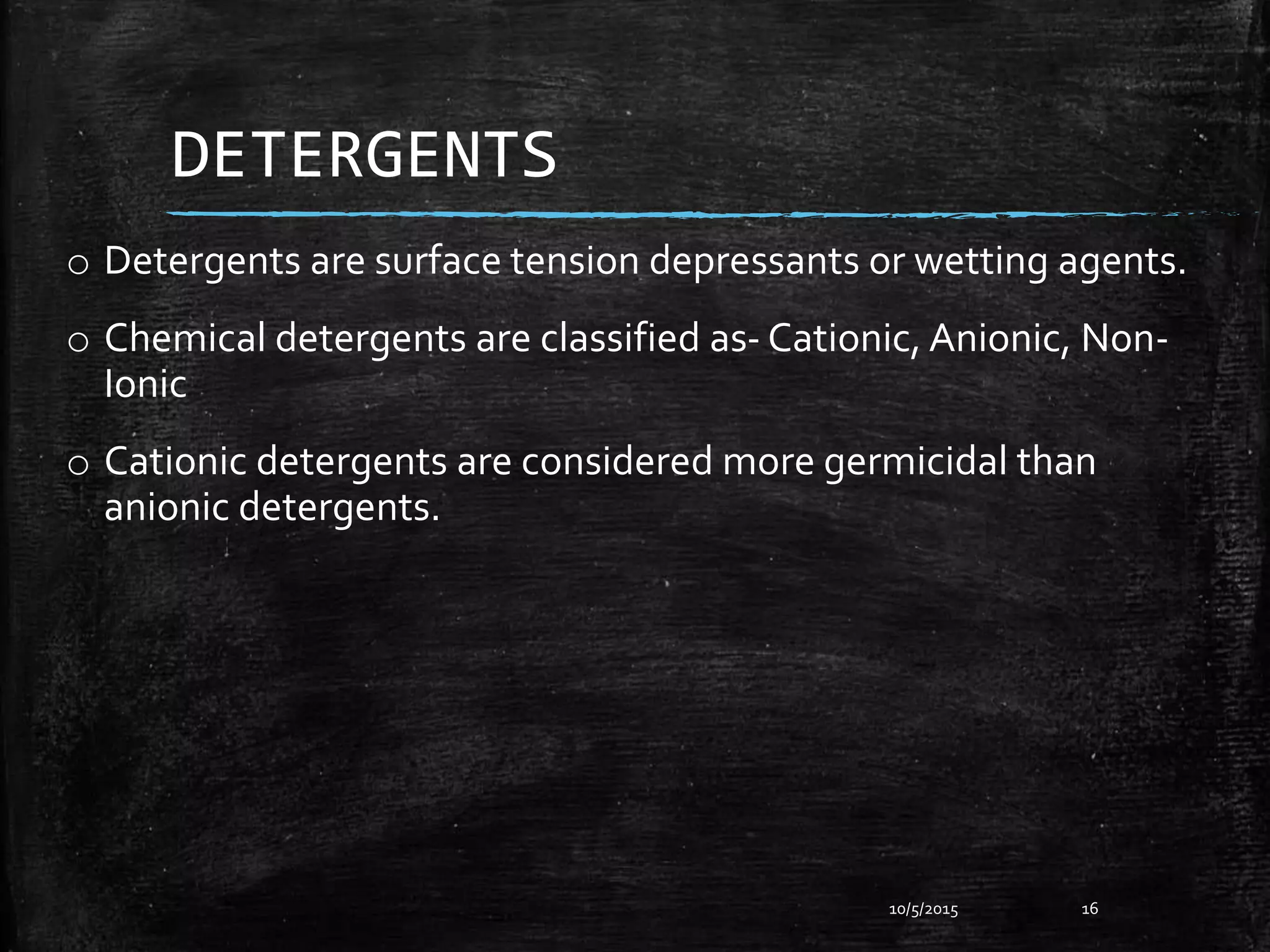 Chemical methods for controlling micro organisms | PPTX