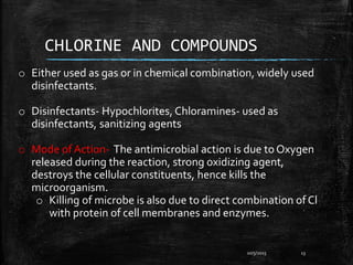 Chemical methods for controlling micro organisms | PPTX