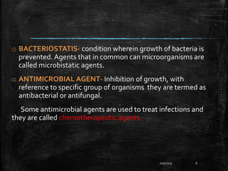 Chemical methods for controlling micro organisms | PPTX