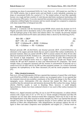 Chemical modifications of natural fiber for composite material | PDF