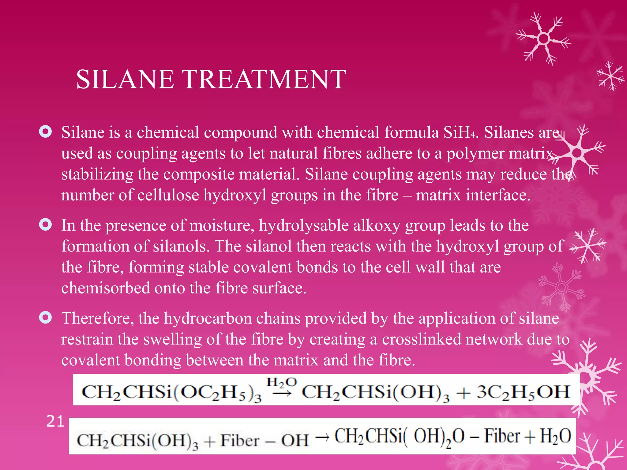 Chemical modifications of natural fibres for composite applications | PPTX