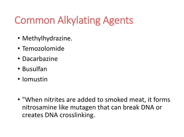 CHEMICAL MUTAGENIC AGENTS | PPTX | Chemistry | Science