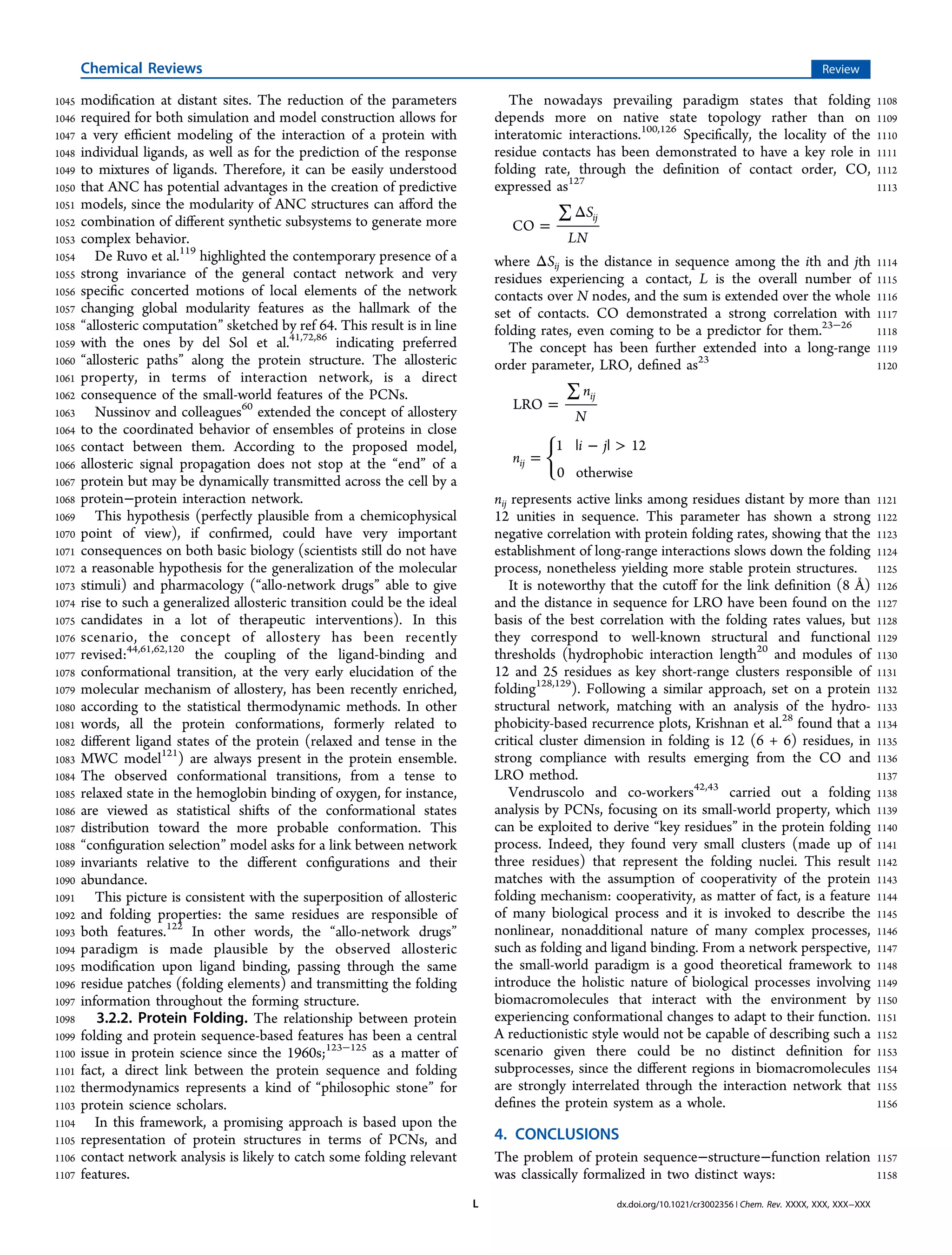 Protein Contact Networks: An Emerging Paradigm in Chemistry | PDF