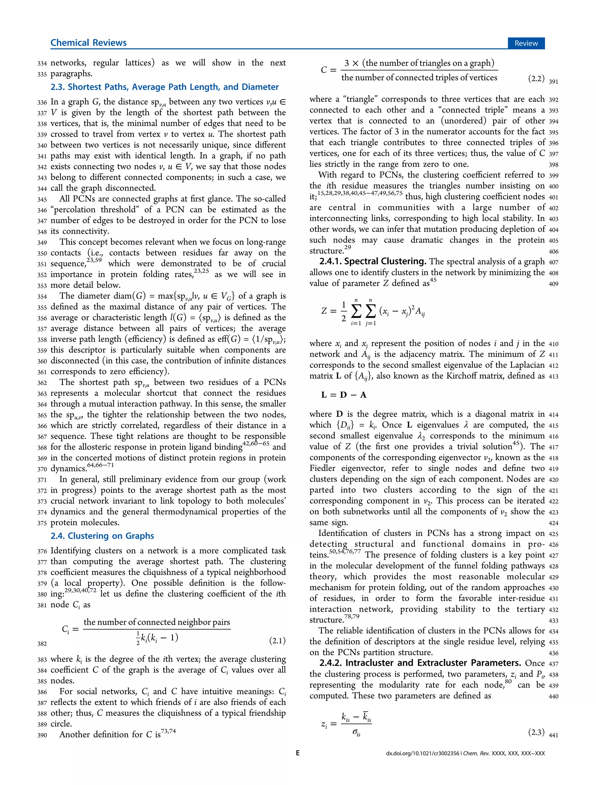 Protein Contact Networks: An Emerging Paradigm in Chemistry | PDF