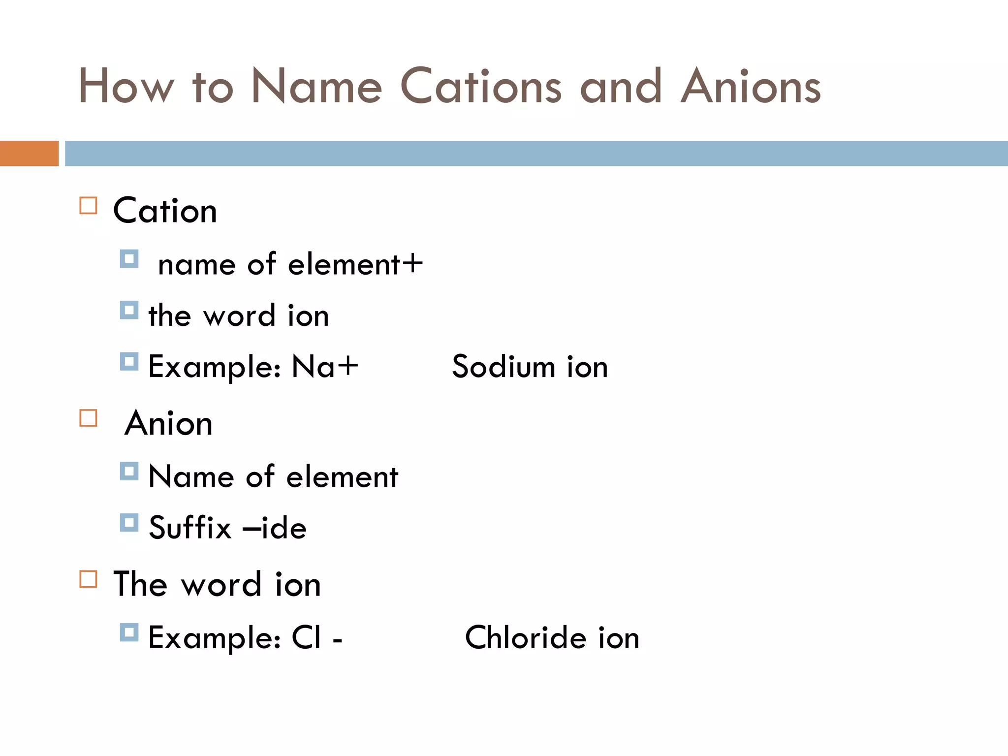 Acid and Ionic Nomenclature | PPT
