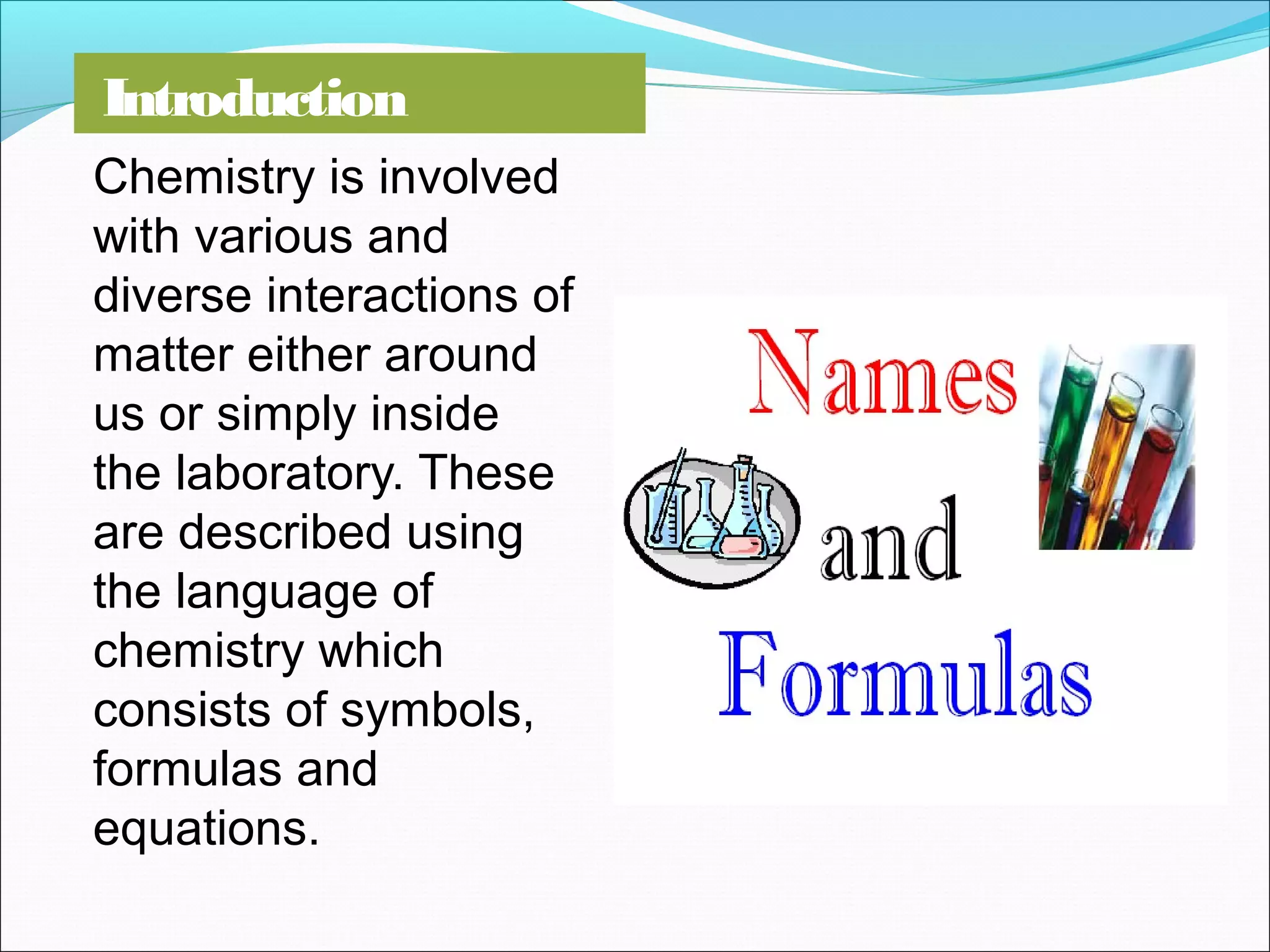 Chemical nomenclature and formulas | PPT