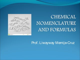 Chemical nomenclature and formulas | PPT