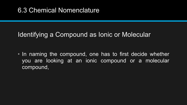 Chemical nomenclature and reactions | PPTX | Chemistry | Science
