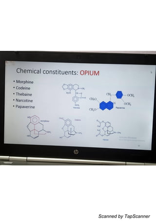 Chemical nomenclature of opium drug | PDF