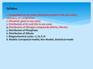 Chemical oceanography | PPTX