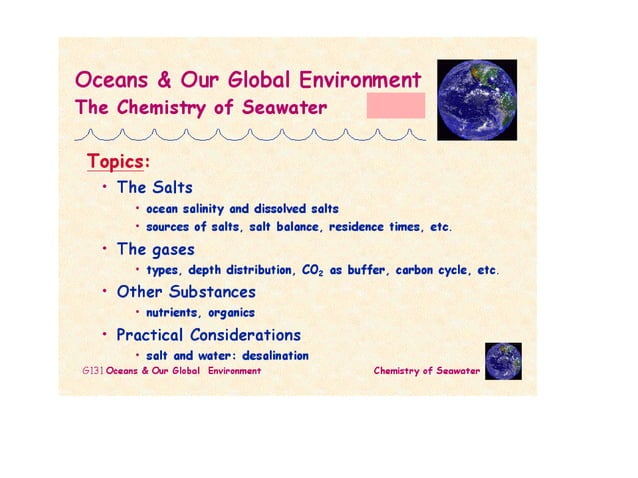 Chemical oceanography 5 | PDF
