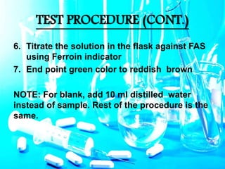 Chemical oxygen demand | PPTX