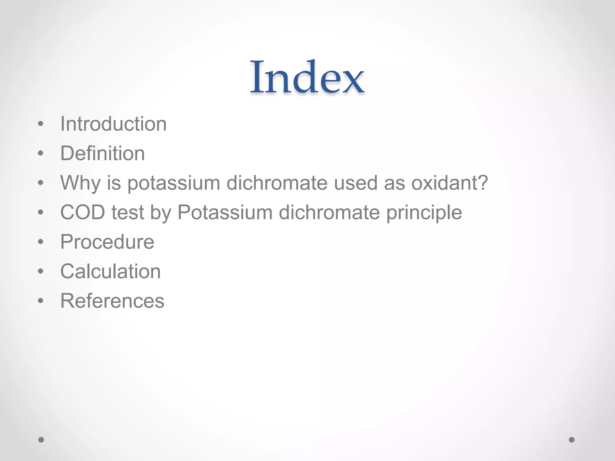 Chemical oxygen demand(COD) | PPTX