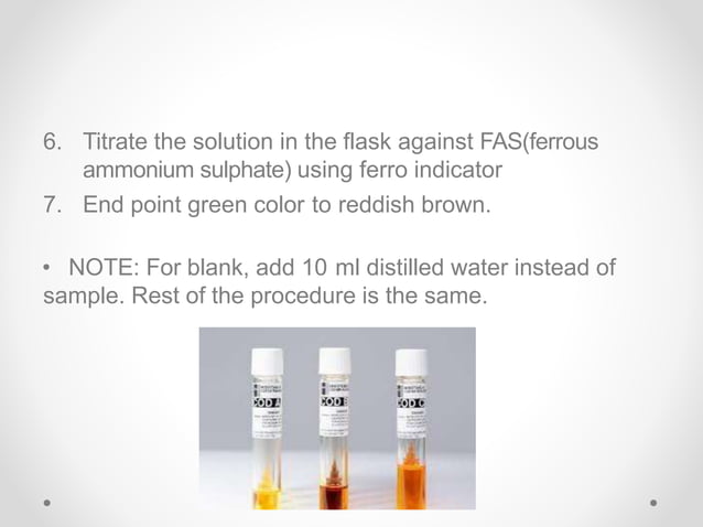 Chemical oxygen demand(COD) | PPTX