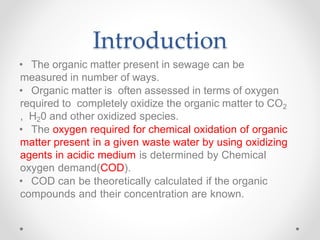Chemical oxygen demand(COD) | PPTX