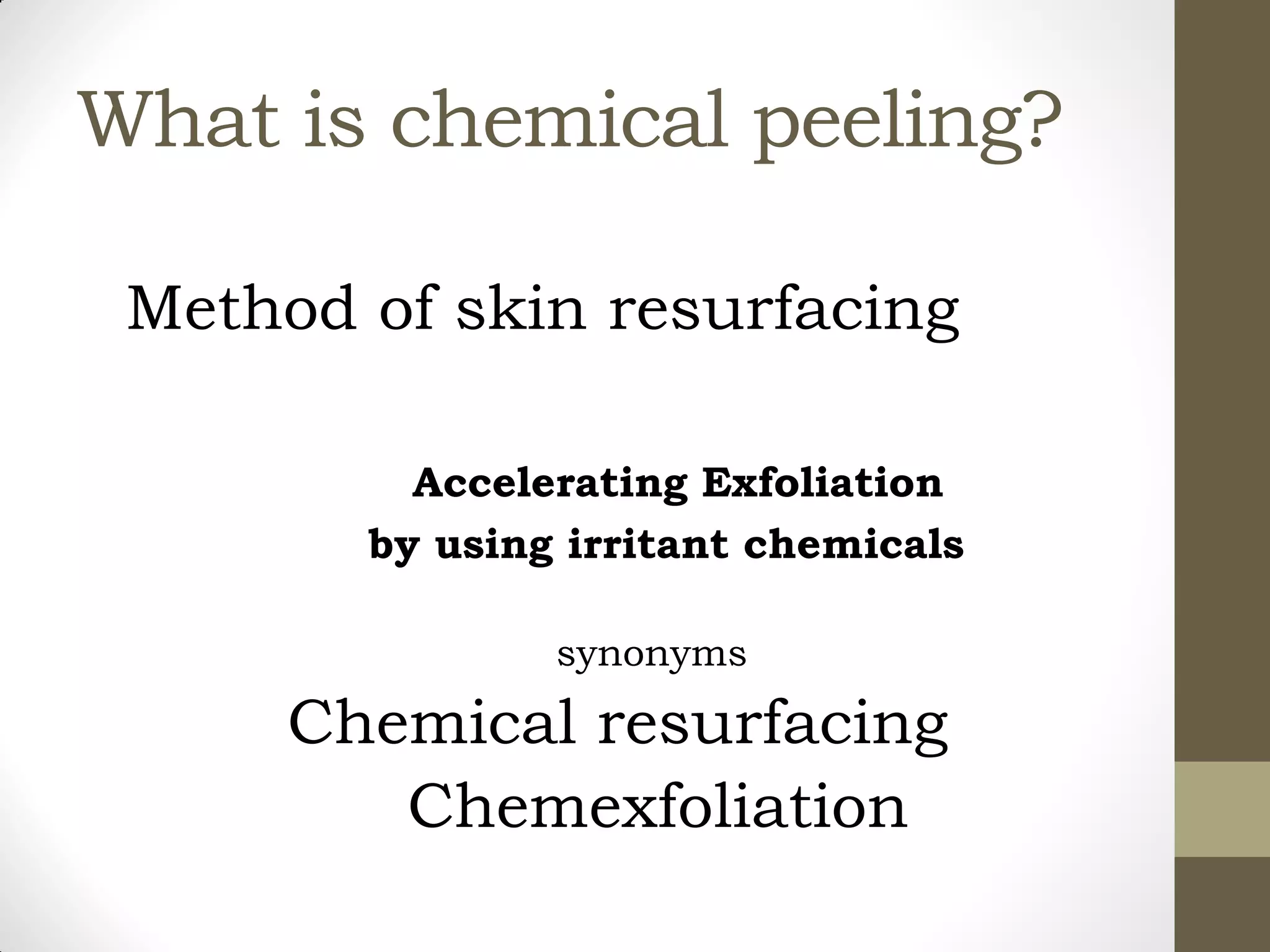 Chemical peels | PDF