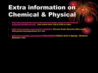 Chemical & physical properties ppt | PPTX
