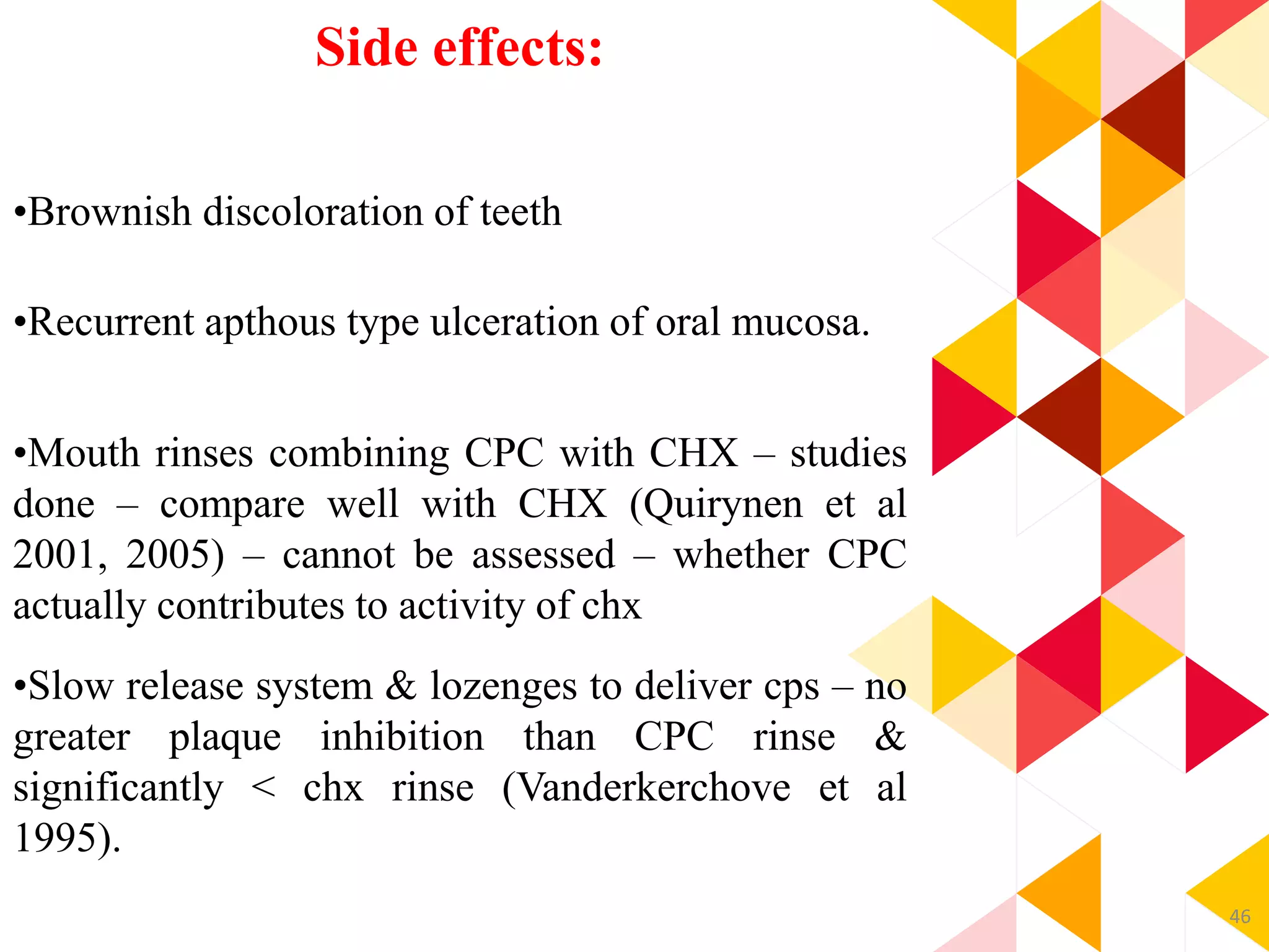 Chemical plaque control | PPTX