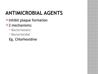 chemical plaque control - mouthwashes and denitrifices | PPTX