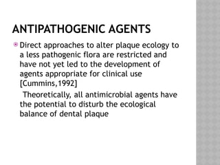 chemical plaque control - mouthwashes and denitrifices | PPTX