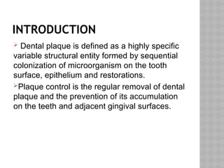 chemical plaque control - mouthwashes and denitrifices | PPTX